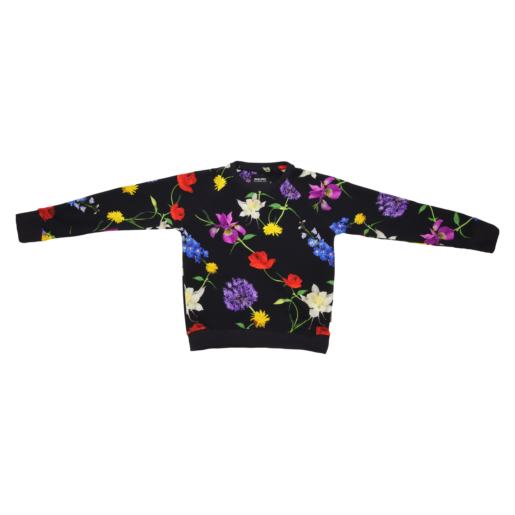 SNURK FOR KIDS | COOL CHILDREN'S SWEATER BOUQUET BLACK - Bodybasics4kidz