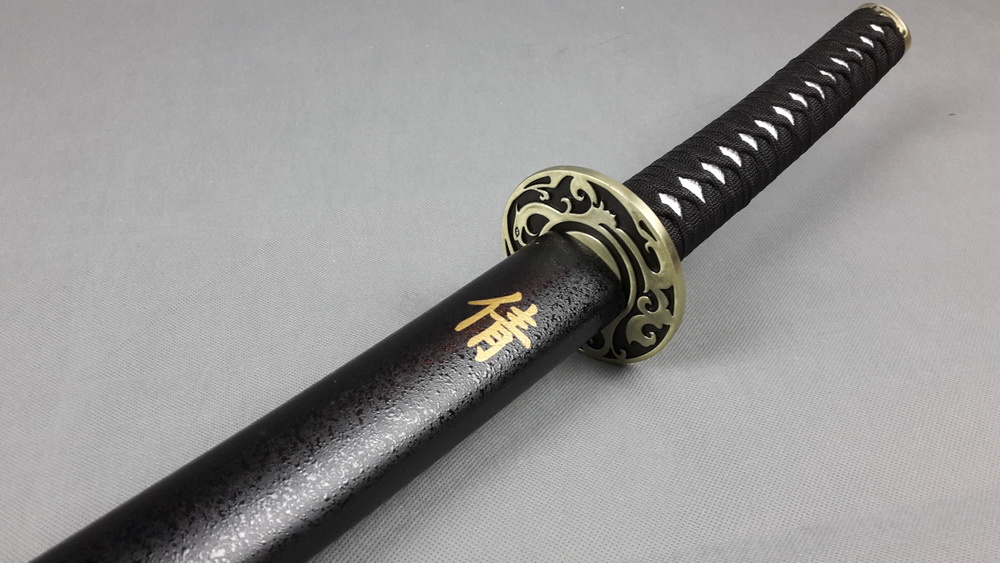 Zwart rvs samurai zwaard met japans teken - Zwaarden kopen | Zwaarden ...