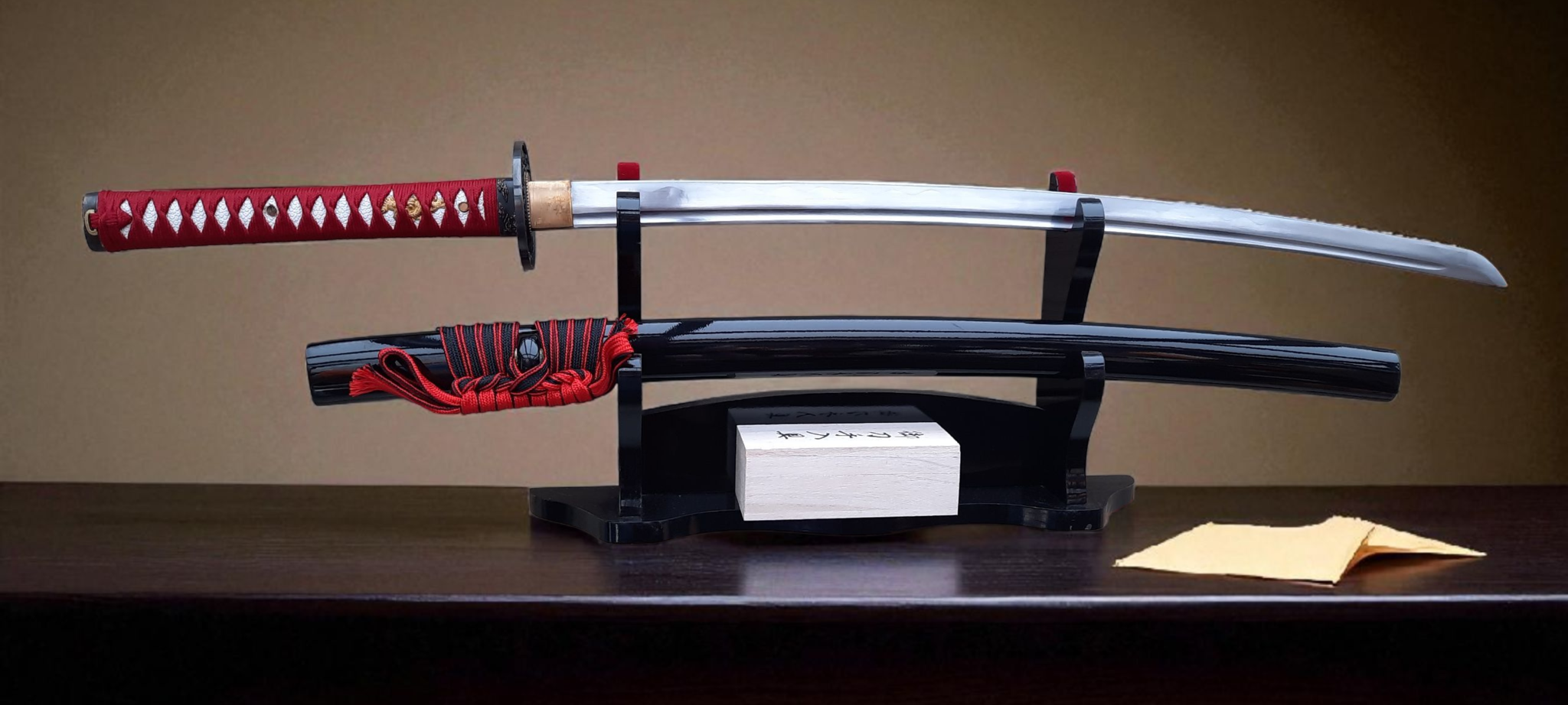 Red Black Nagi katana - Zwaarden kopen | Zwaarden | Samurai zwaarden ...