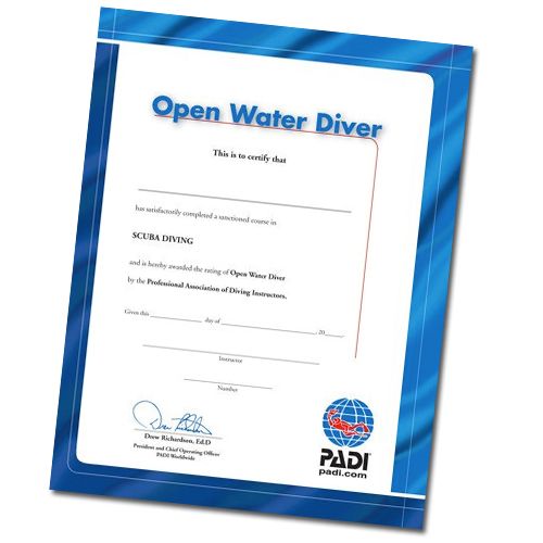 PADI Certificaat Open Water Diver - Diveoutlet PADI Certificaat Open Water Diver - Diveoutlet