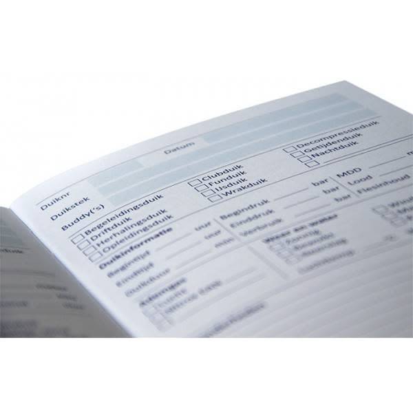 Logboek 150 duiken Blauw - Diveoutlet