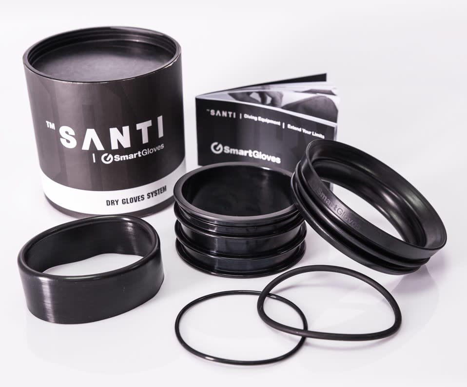 Santi Smart Glove Drooghandschoen ring Set - Diveoutlet