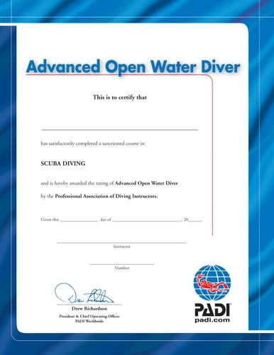 PADI Certificaat Advanced Open Water Diver - Diveoutlet