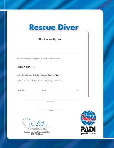 PADI Certificaat Rescue Diver - Diveoutlet