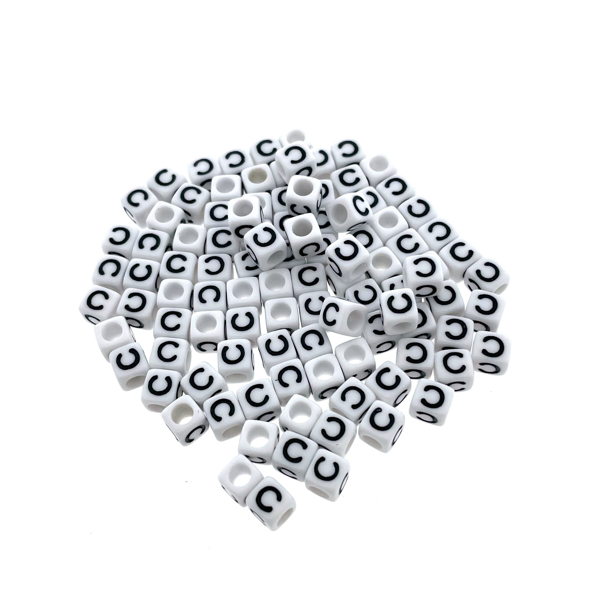 Koop Paracord alfabet letter beads Wit C bij de expert - 123Paracord