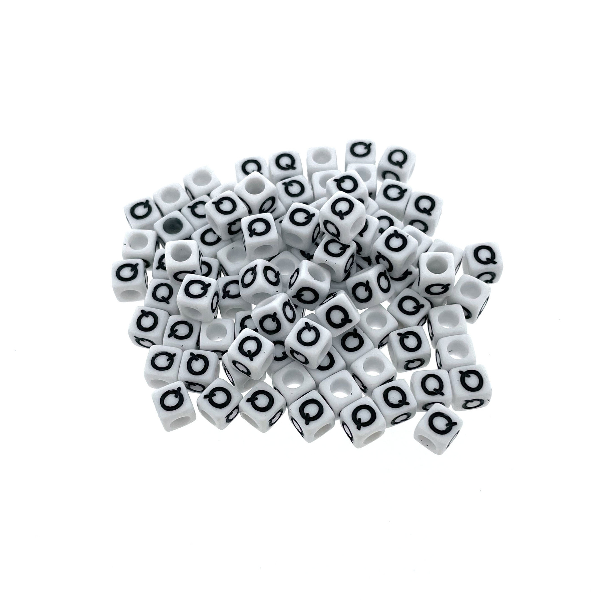 Koop Paracord alfabet letter beads Wit Q bij de expert - 123Paracord
