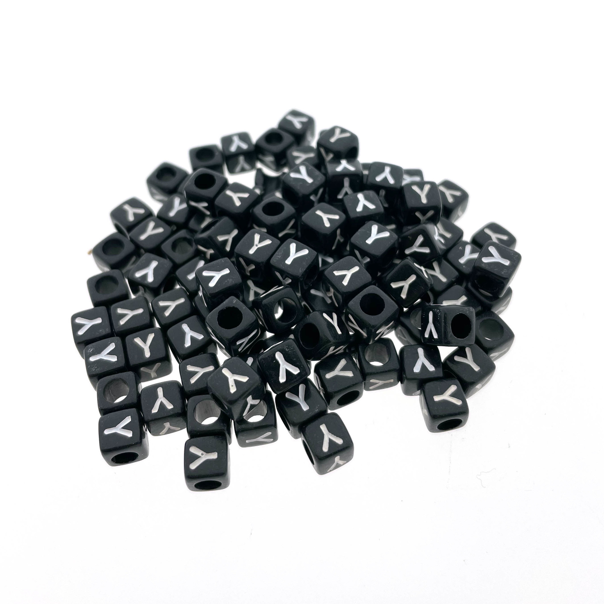 Koop Paracord alfabet letter beads Zwart Y bij de expert - 123Paracord