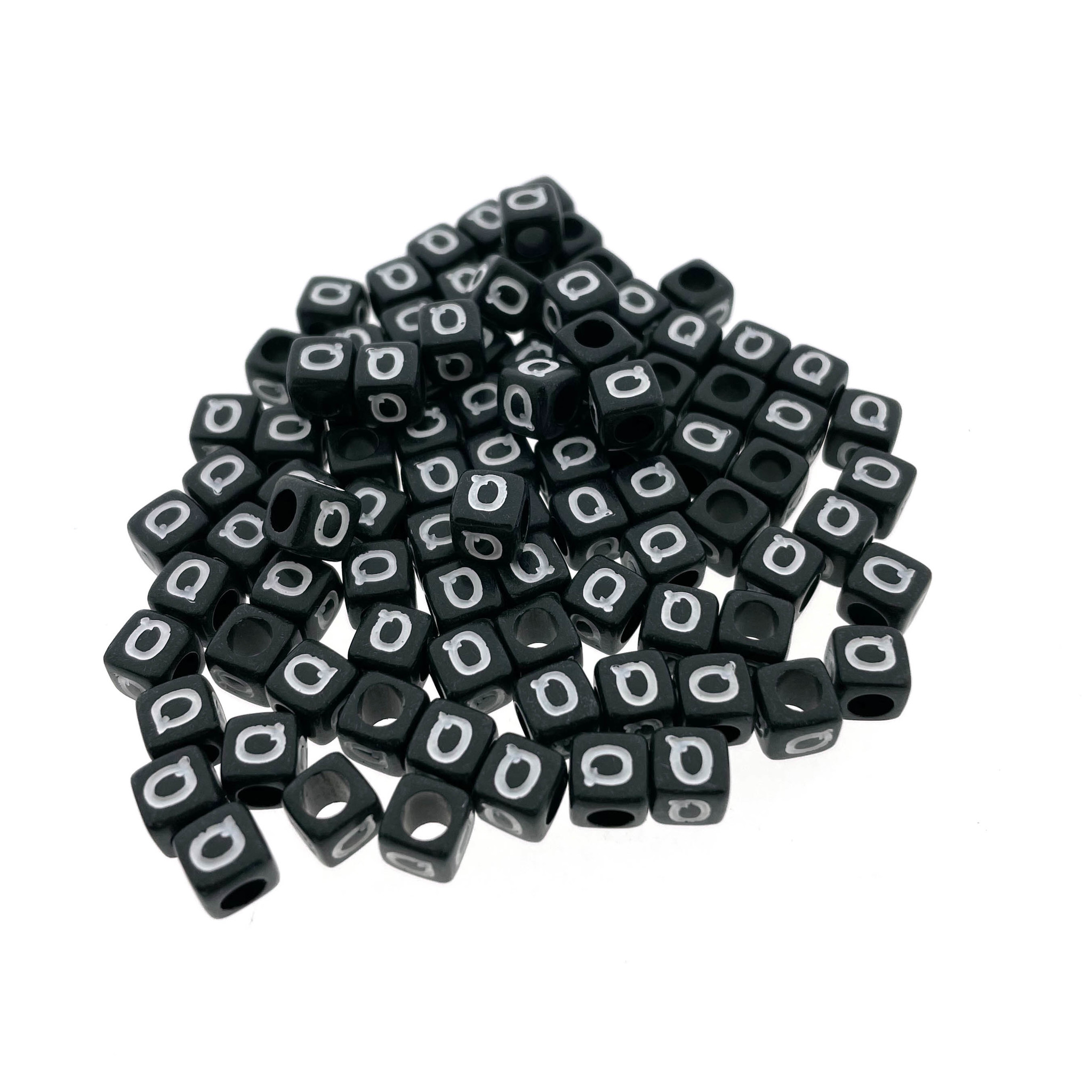 Koop Paracord alfabet letter beads Zwart Q bij de expert - 123Paracord