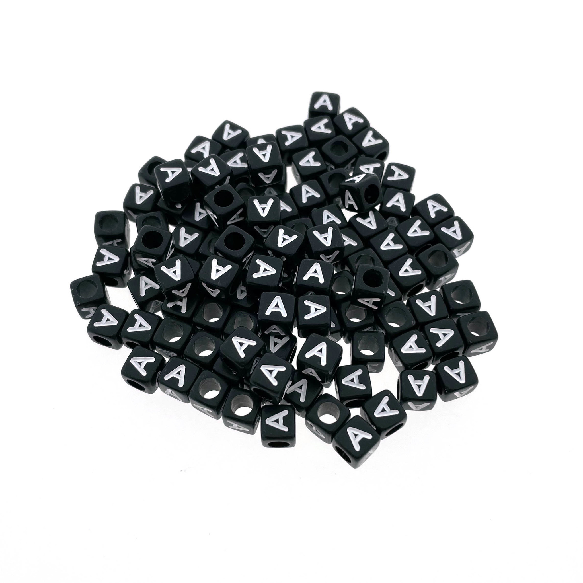 Koop Paracord alfabet letter beads Zwart A bij de expert - 123Paracord