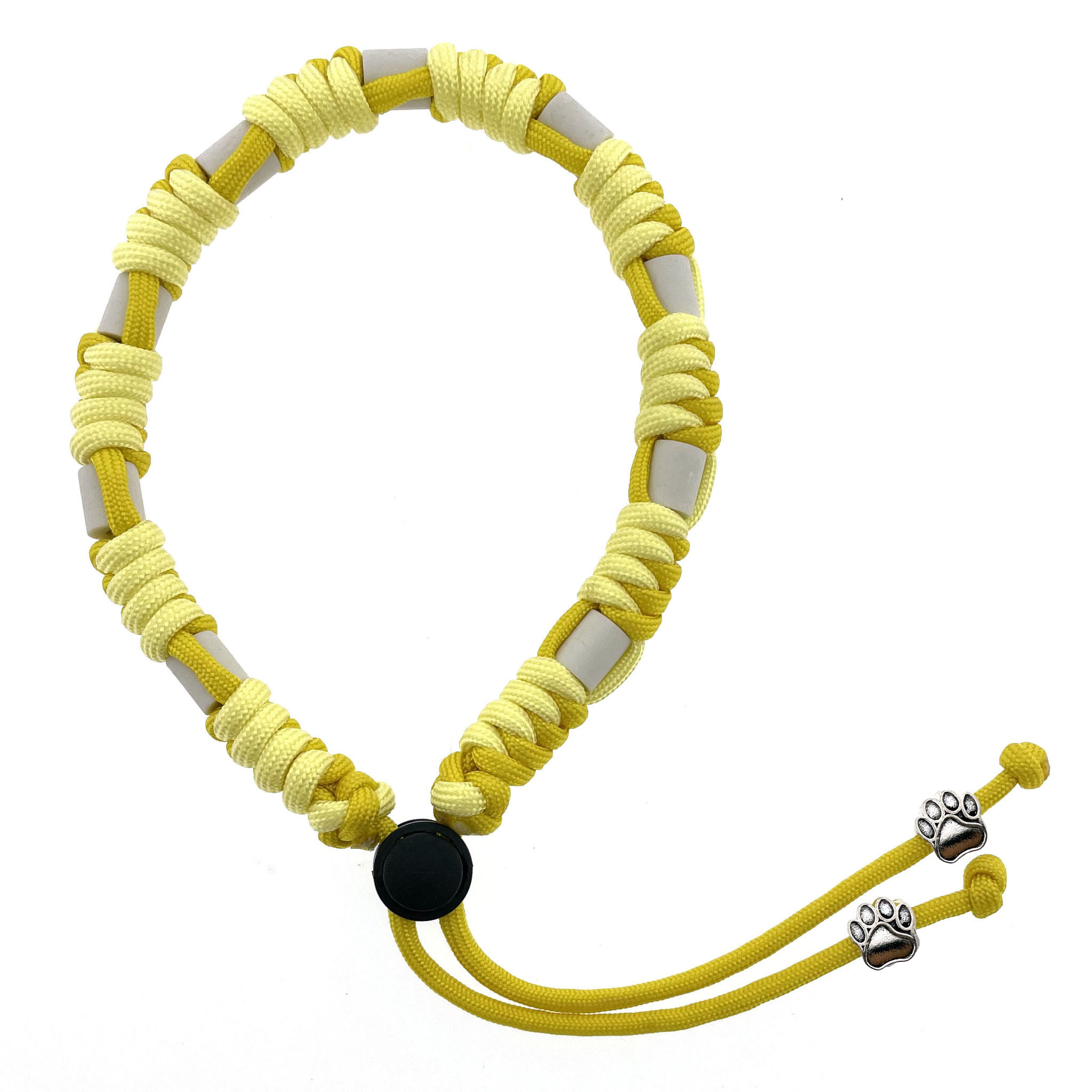 DIY anti-teek halsband Lemon Geel/Pastel Geel - 123Paracord