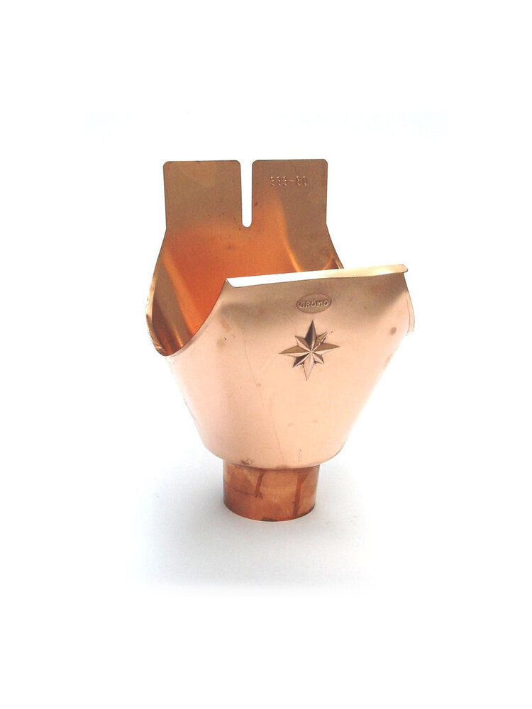 Koper Trechteruitloop 80 mm voor mastgoot