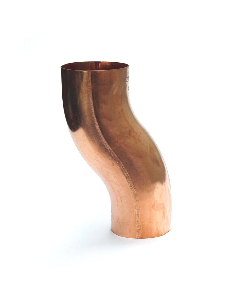 Koper sprongbocht rond 80 mm, sprong h.o.h. 60 mm