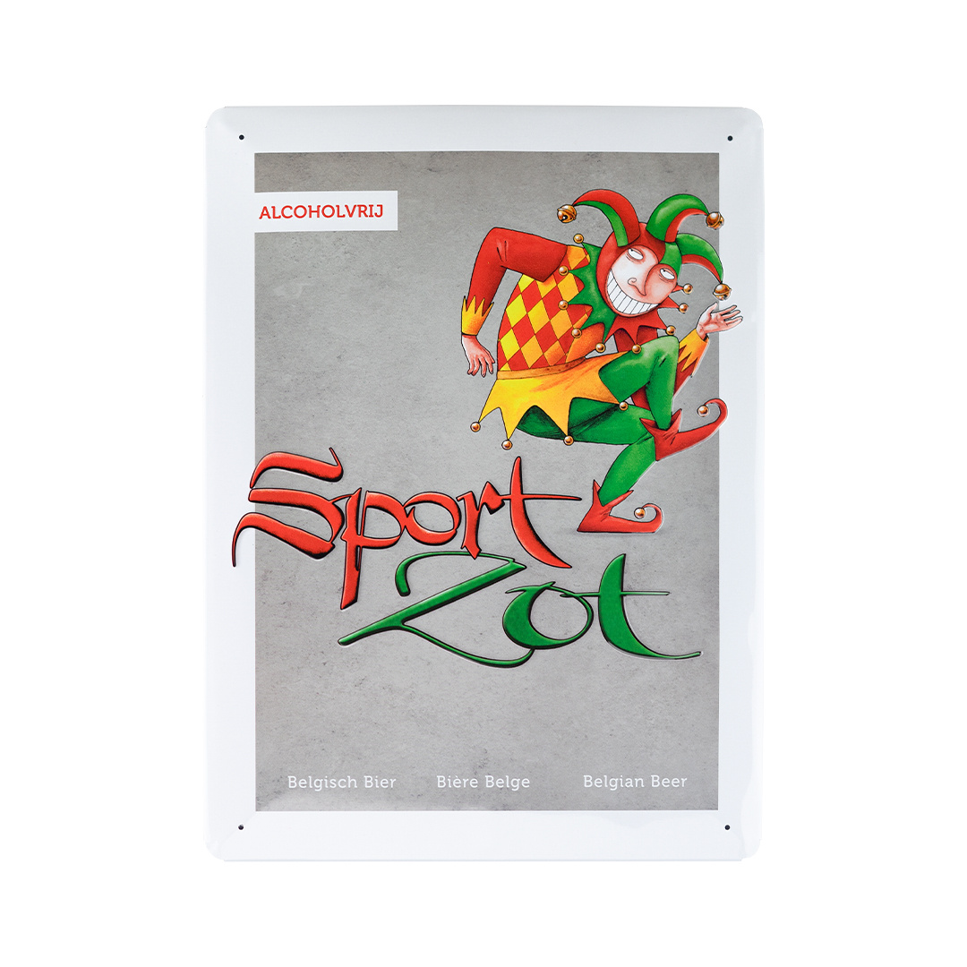Sportzot metal sign - Huisbrouwerij De Halve Maan BVBA