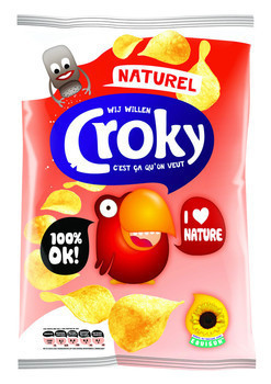 Croky Chips Natural 100 Gram 12 Zakken