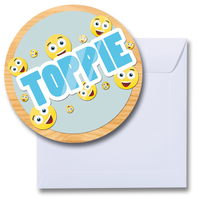 Compliment kaart | Ronde kaart met "toppie" | Stammetjes.nl - Stammetjes.nl