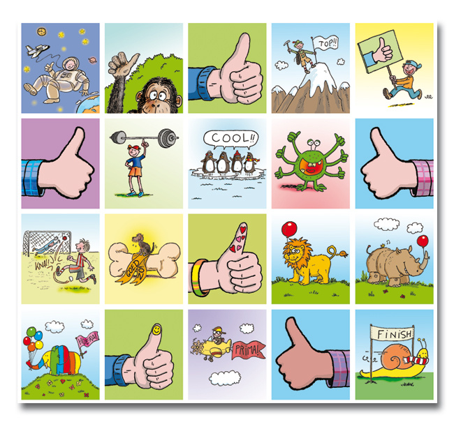 Dikke duimen stickers | Complimenteer en beloon | Stammetjes.nl ...