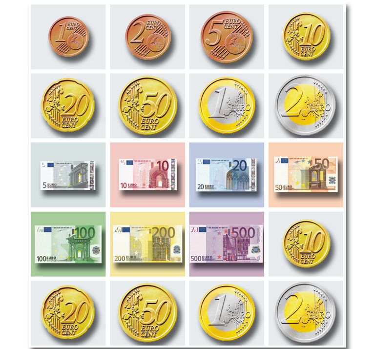 Stickervel geld | Euro's en biljetten | 1-2 dagen thuis | Stammetjes ...