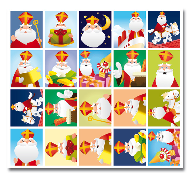 Sint stickers | Sinterklaas | 1-2 dagen thuis | Stammetjes - Stammetjes.nl
