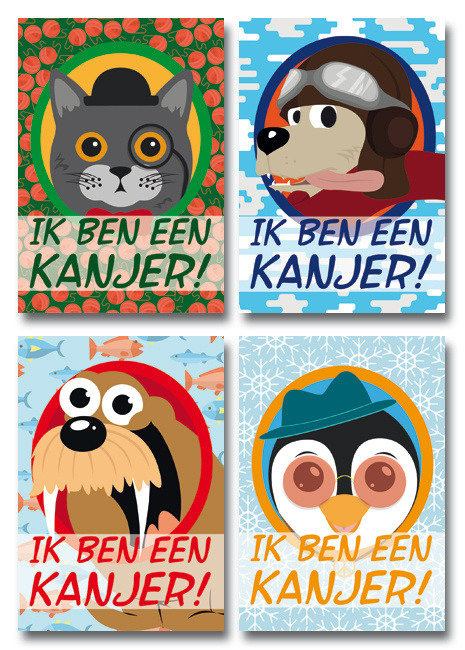 Kanjer kaarten met dieren | A7-formaat | Bestel op Stammetjes.nl ...
