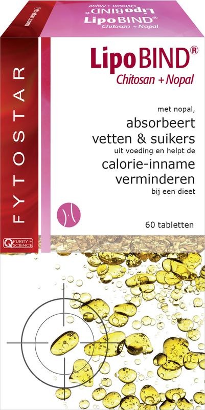 Fytostar Lipobind chitosan nopal (60 tab) - VitAdvice BV