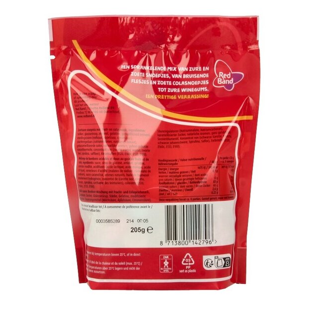 Red Band Snoepmix Fizzy 205 Gram - VitAdvice BV