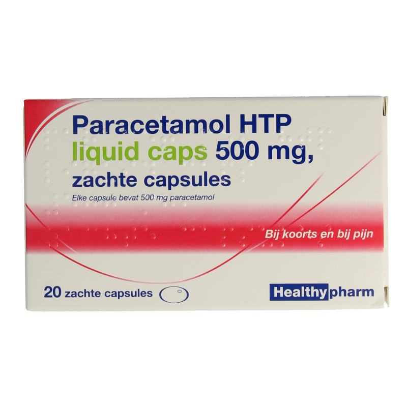 Paracétamol 500 mg capsules liquides 20 capsules - VitAdvice BV