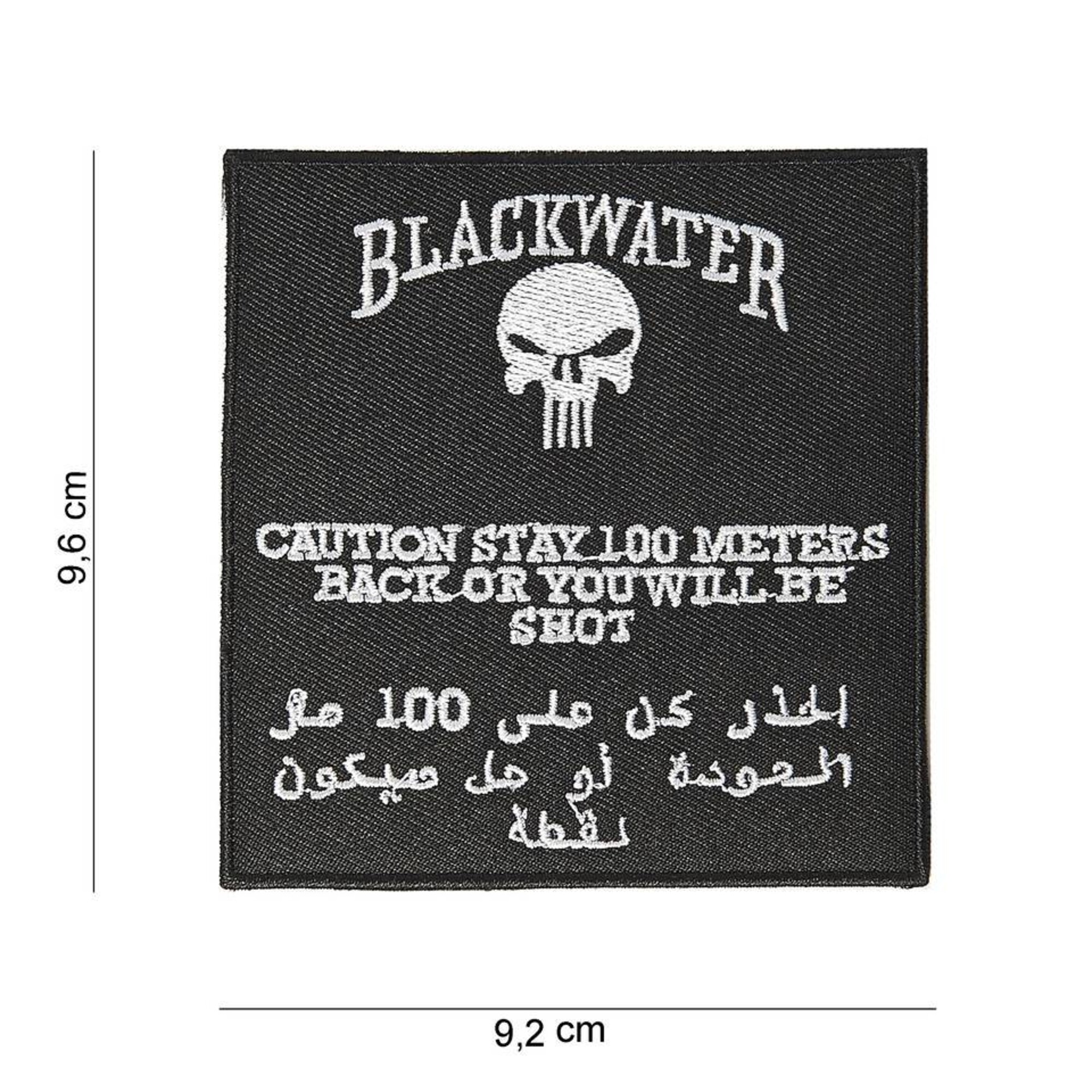 101Inc. Blackwater Patch 100mtr warning - Airsoft-Legends, De ...