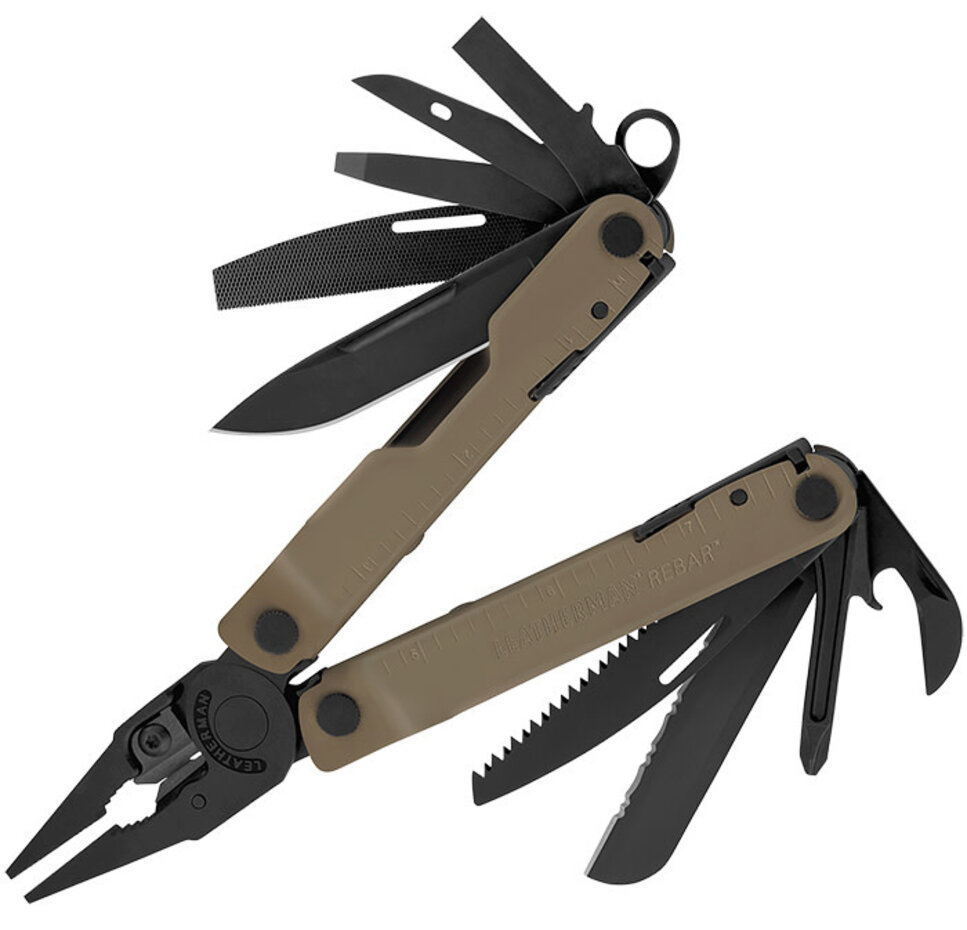 Leatherman Rebar Multitool Coyote | 17-in-1 Tactical Tool - Airsoft ...