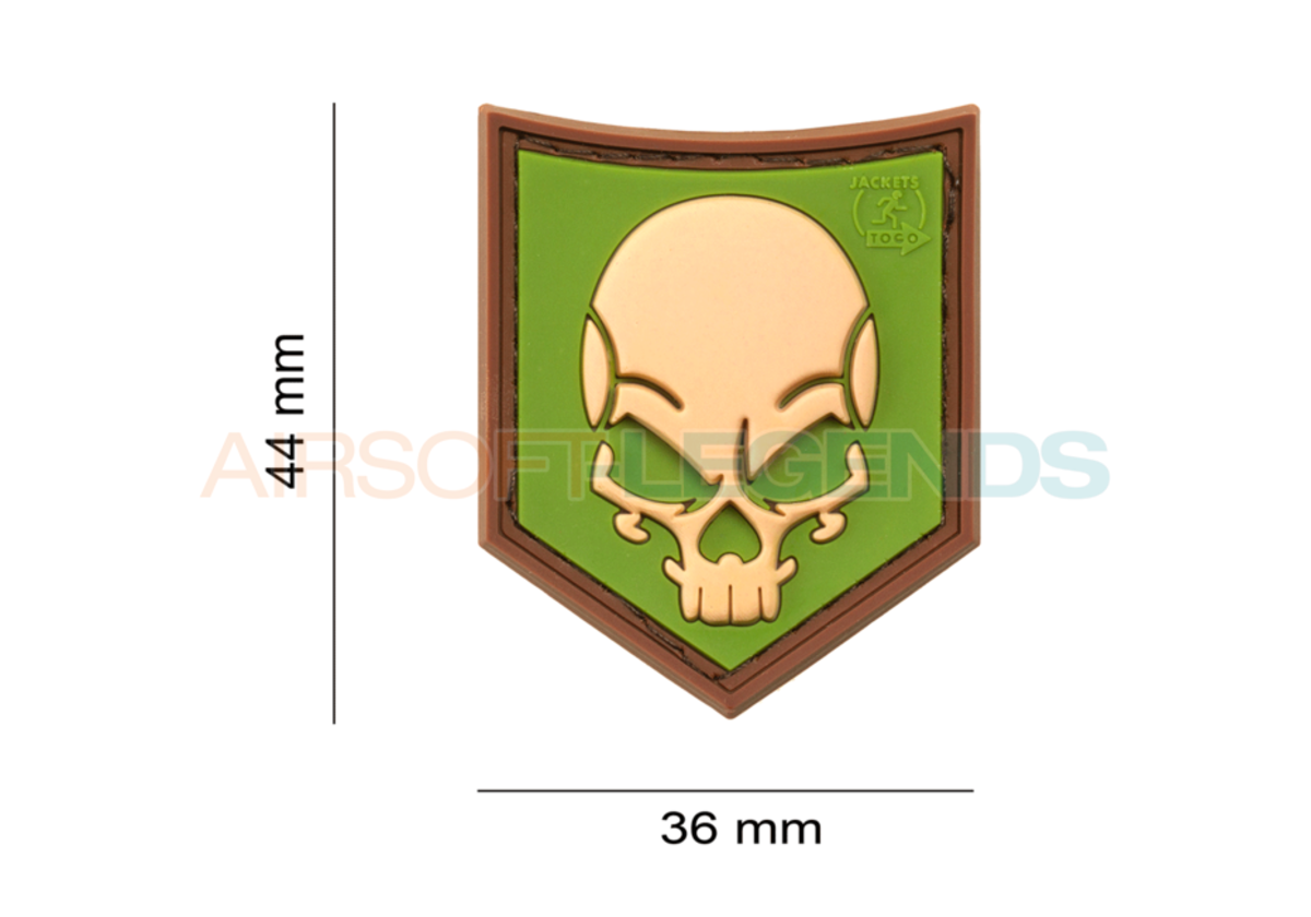 JTG SOF Skull Rubber Patch Green - Airsoft-Legends | Airsoft Winkel & Tactical Gear Specialist