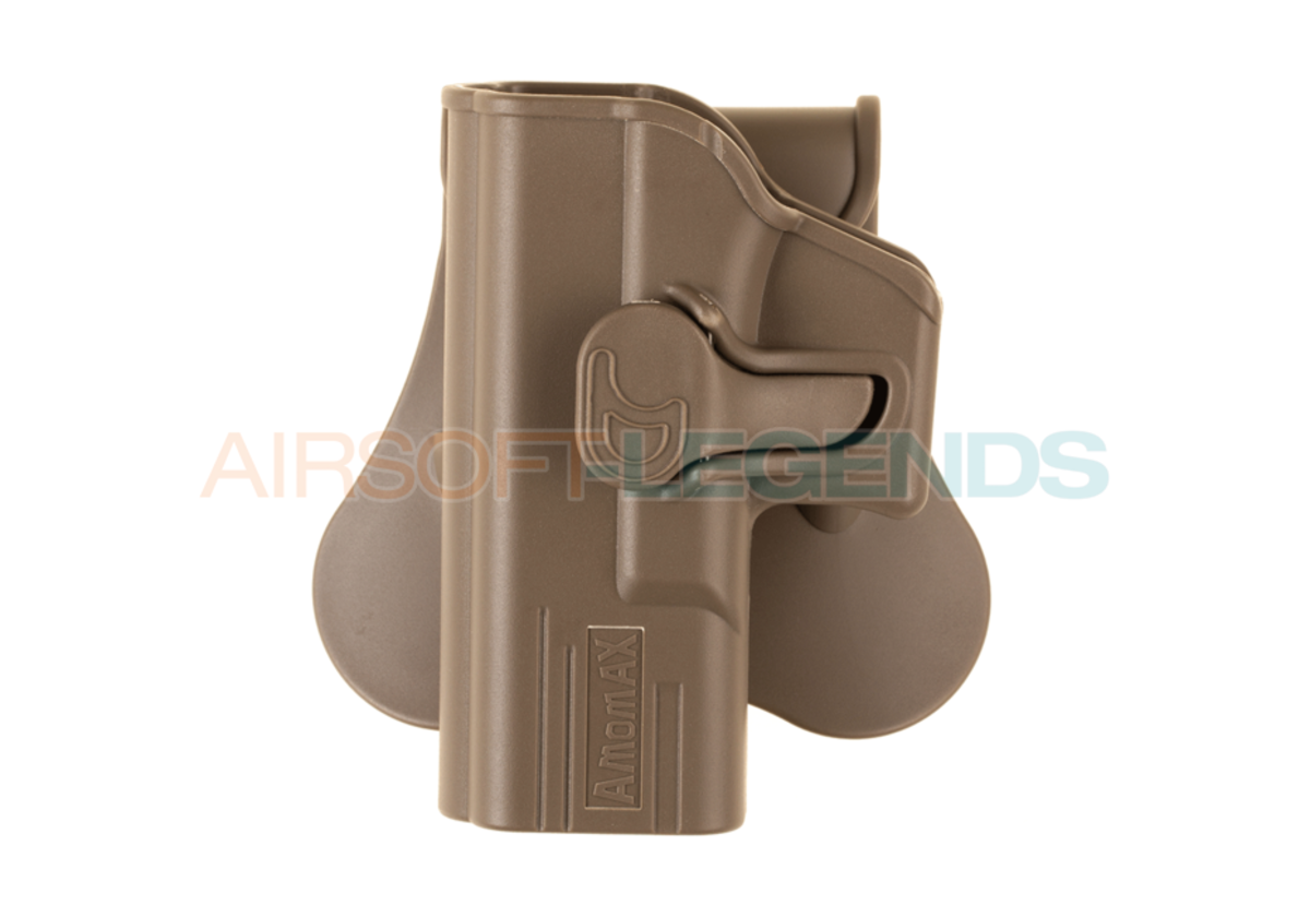 Amomax Paddle Holster G19/ICS BLE-XAE Left Handed Dark Earth - Airsoft ...