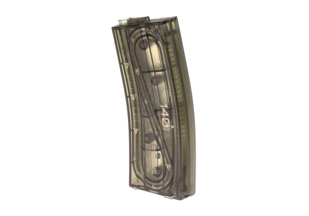 Ares M4 Midcap Magazine 140rds Transparant 5pack - Airsoft Legends ...