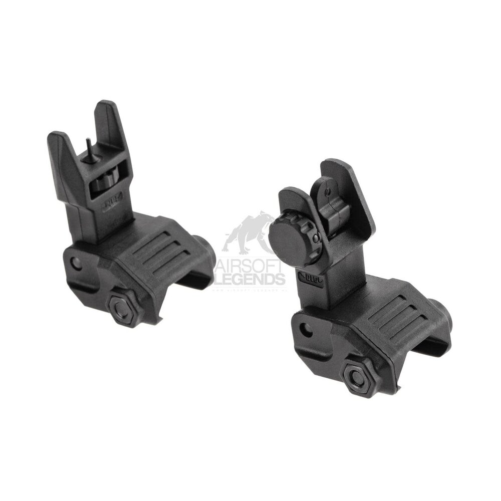 DLG Tactical High Profile Folding Sights Set Black - Airsoft Legends ...