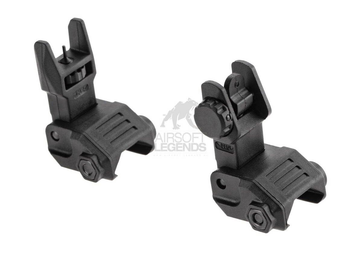 DLG Tactical High Profile Folding Sights Set Black - Airsoft-Legends ...
