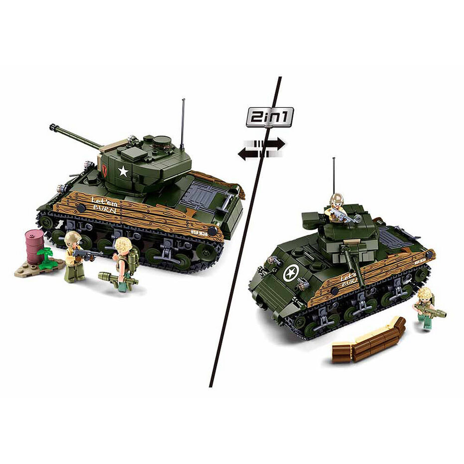 Sluban | WWII M4A3 Medium Tank M38-B1110 - Airsoft-Legends | Airsoft ...
