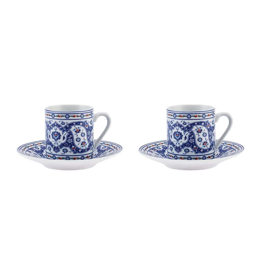 Karaca Gülhane Coffee Cup Set for 2 Person 80 ml - LimanOnline.com