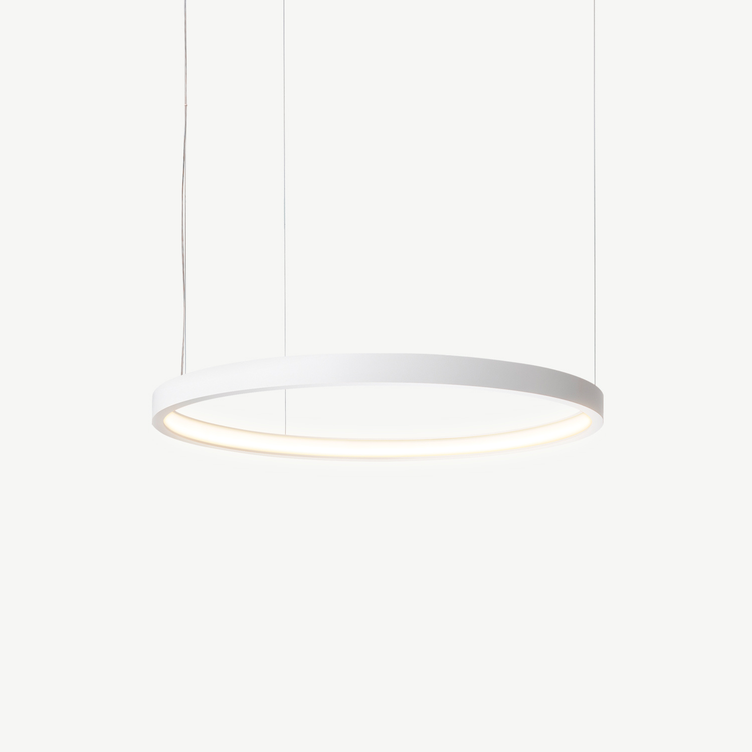 LED ring pendant lamp HALO ∅660 mm - white - Lightinova - Professional ...