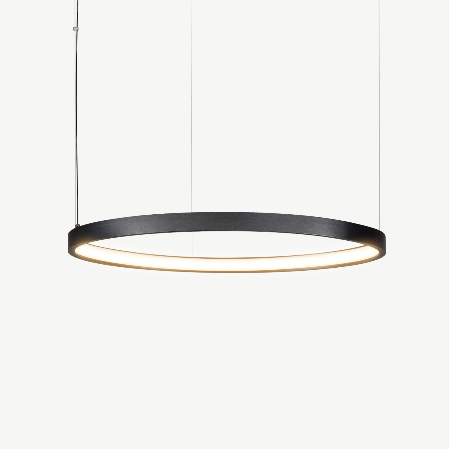 LED ring pendant lamp HALO ∅790 mm - black - Lightinova - Professional ...