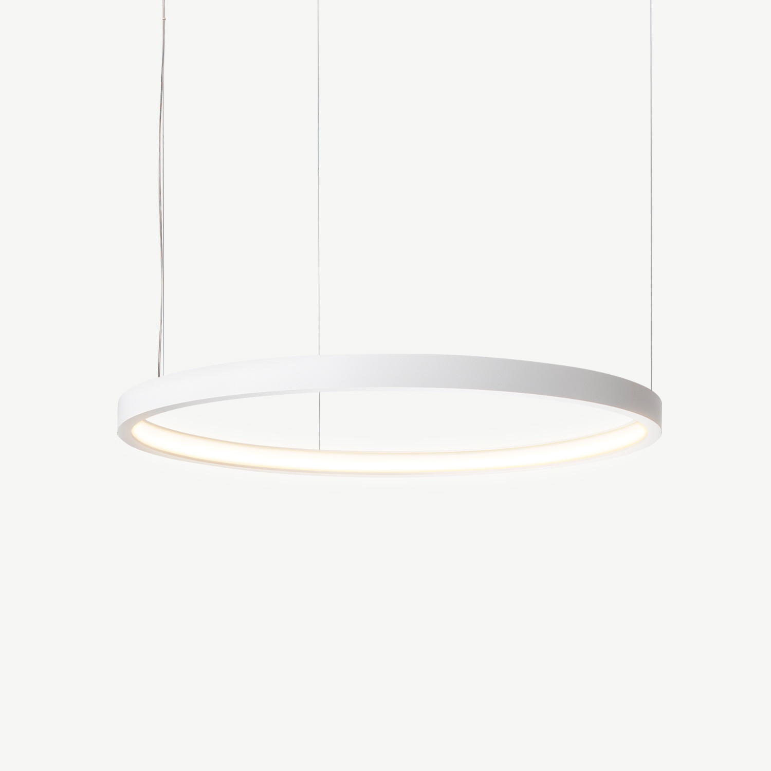 LED ring pendant lamp HALO ∅790 mm - white - Lightinova - Professional ...