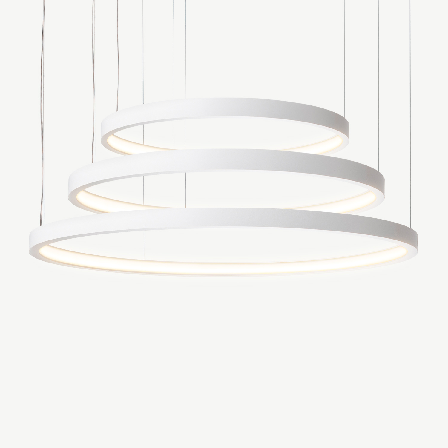 LED 3-ring pendant lamp HALO ∅920 mm - white - Lightinova ...