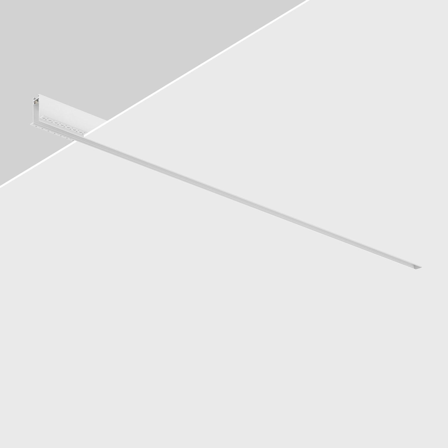 CLIXX SLIM magnetic track system - recessed (rimless) profile - white ...