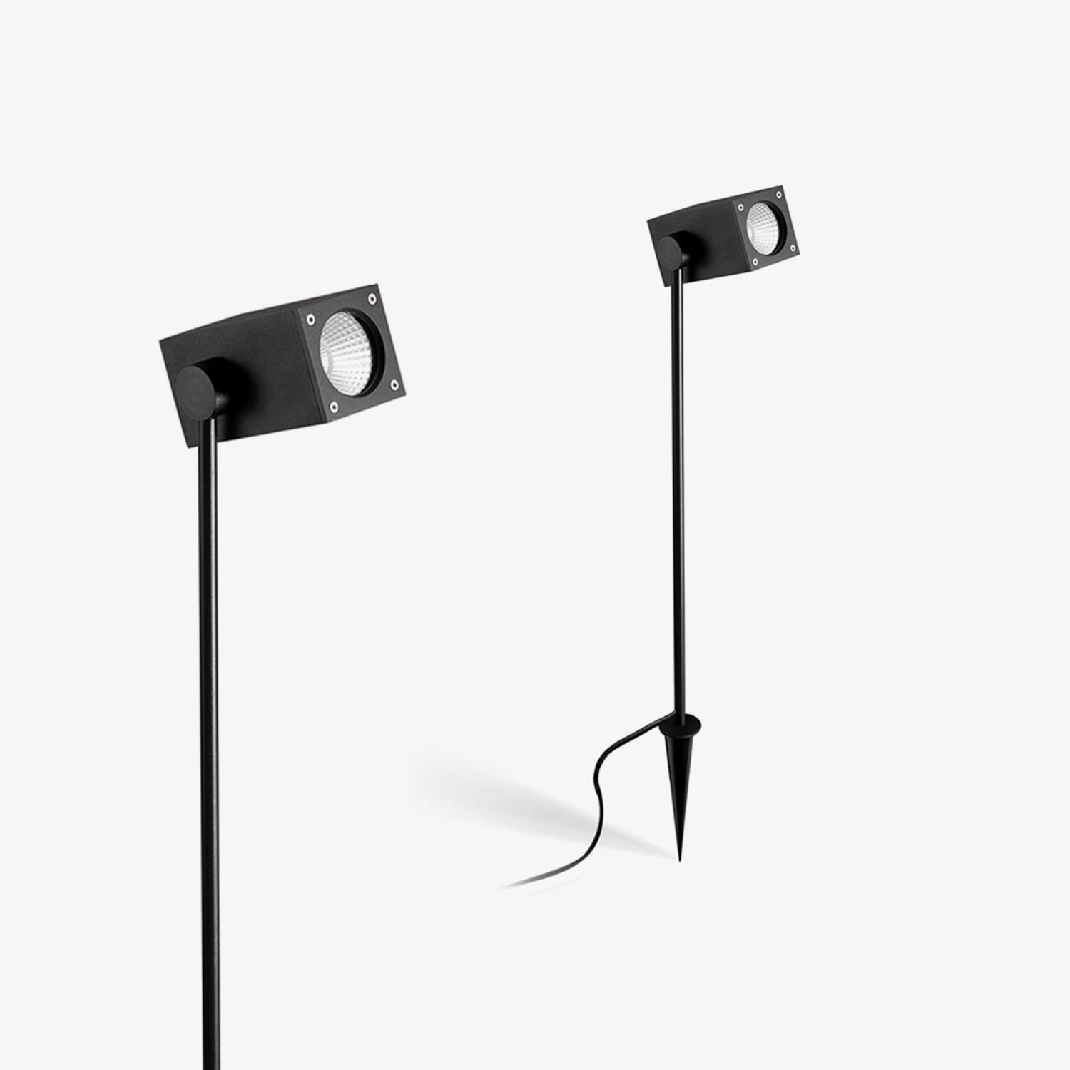 Square LED spike spot SPIKE medium black - Lightinova - Professional ...