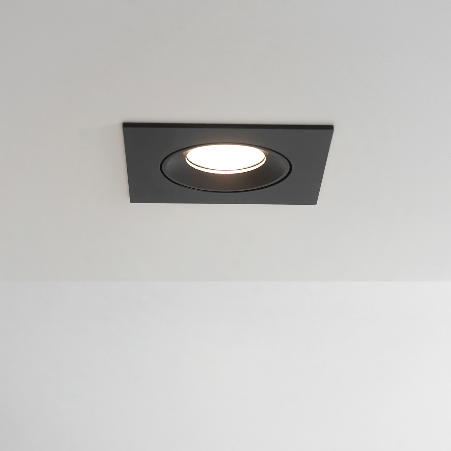 Recessed LED ceiling spot FLEXX tiltable square - black - Lightinova ...