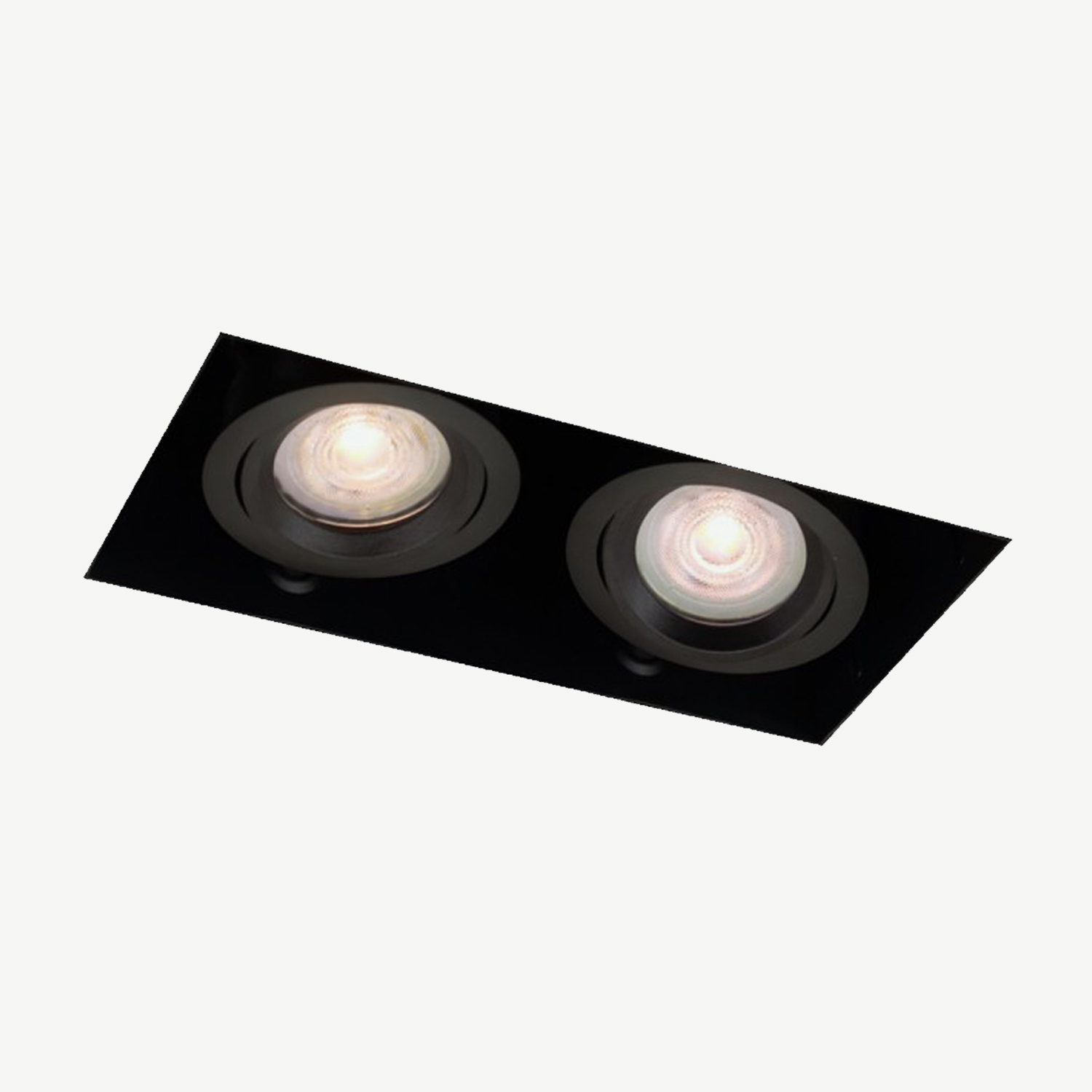 Trimless recessed LED spot BLEND GU10 black double - Lightinova ...