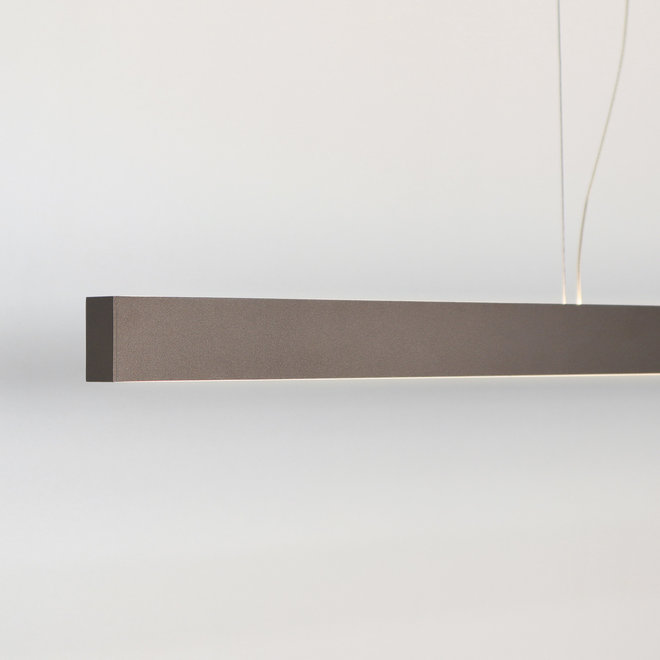 LINE linear LED pendant lamp up-down - Brushed bronze - Lightinova ...