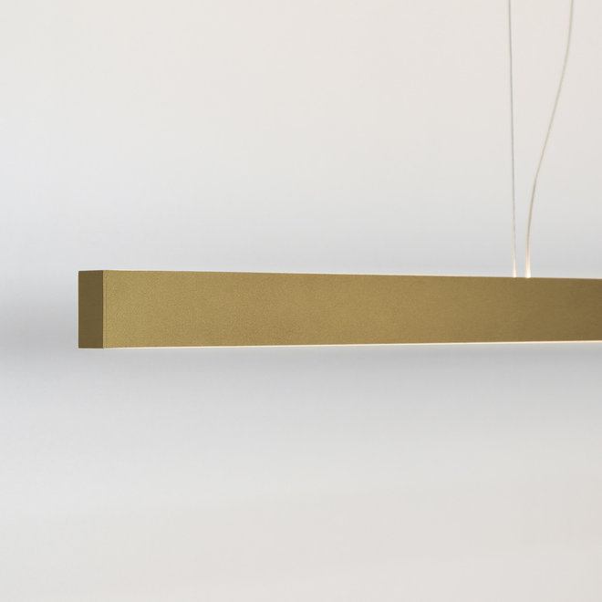 LINE linear LED pendant lamp up-down - Brushed gold - Lightinova ...