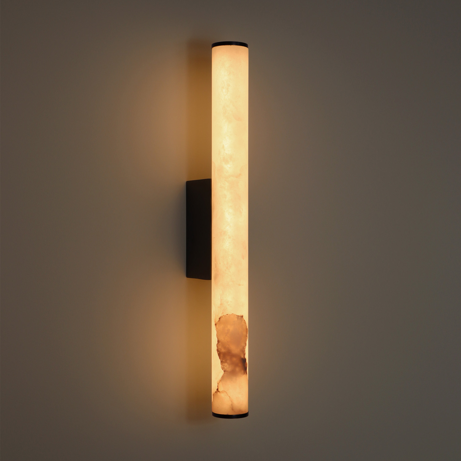 TUBE 400 LED wall lamp – Alabaster natural stone - Lightinova ...