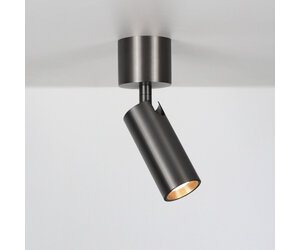 SPOT40 verstelbare opbouw LED spot - Geborsteld Zwart - Lightinova ...