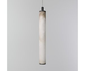 TUBE 400 LED suspended lamp – Alabaster natural stone - Lightinova ...