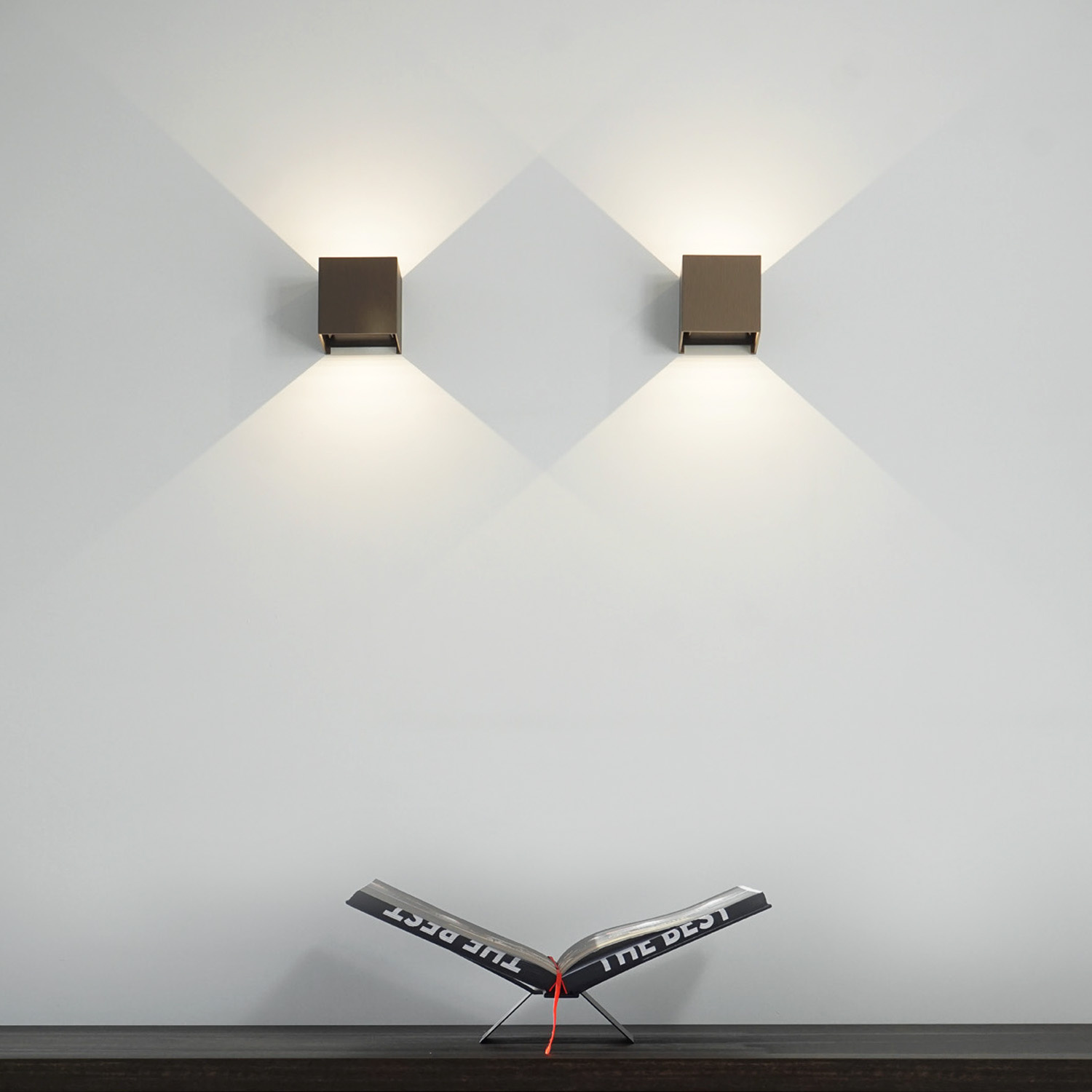Wall Light BOXX Square LED Dimmable Bronze - Lightinova - Professional ...