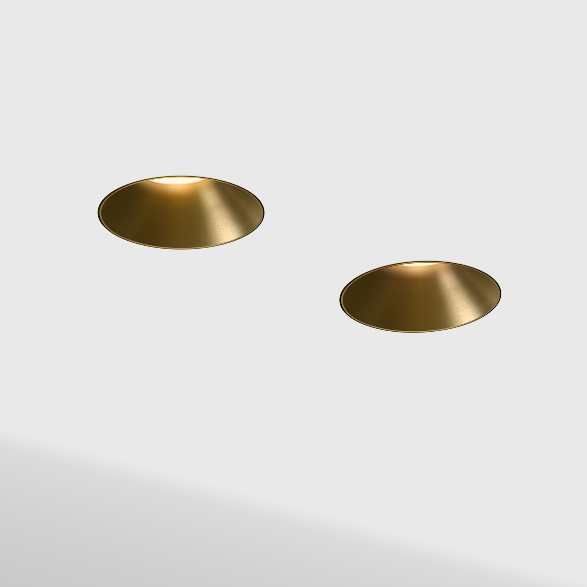 CONE - Deep trimless recessed LED spot – brushed gold V2 - Lightinova ...